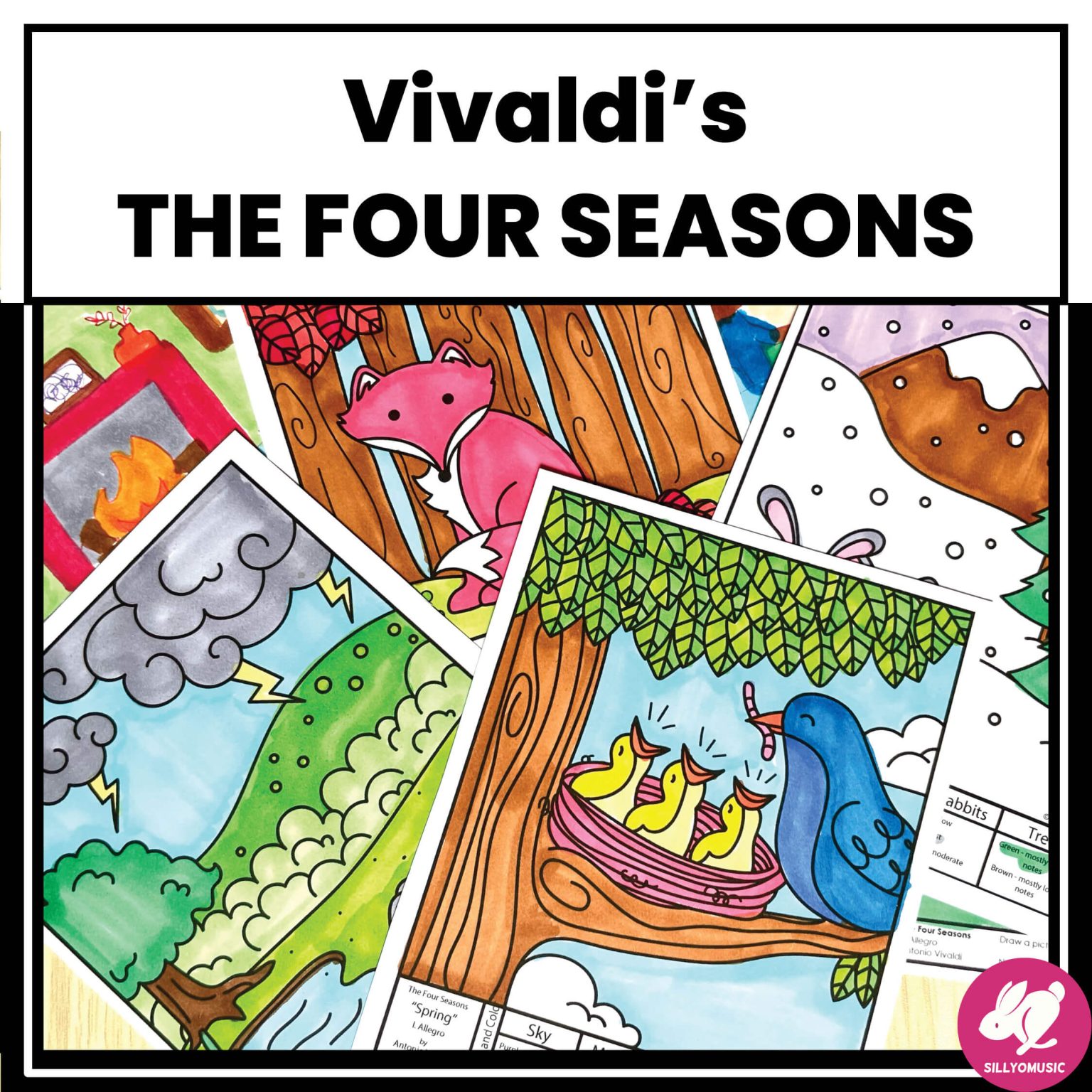 Vivaldi's The Four Seasons Music Worksheets - Listening Glyphs and ...