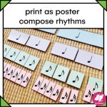 Big Beat Chart Poster and Manipulatives for Music Class - letter & A4 ...