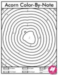 Music Coloring Pages - Fall Color by Note - Music Worksheets - Subs and ...