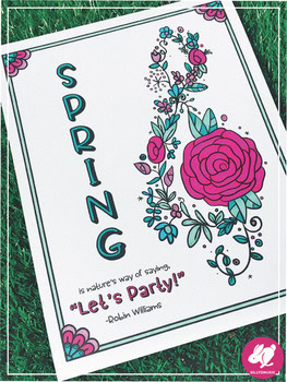 Free - Spring Treble Clef Coloring Page - Freebie - SillyOMusic