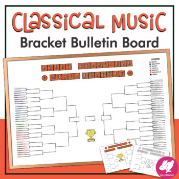 March Classical Music Bracket Bulletin Board - 8 FEET LONG - EDITABLE ...