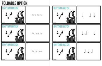 Kodaly Rhythm Syllables Centers Matching Activity for Music - Memory ...