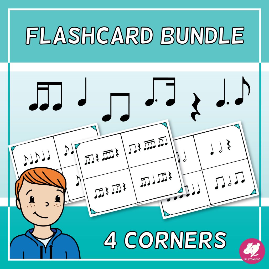 Rhythm Flashcards 4 Corners - Standard Notation BUNDLE - SillyOMusic