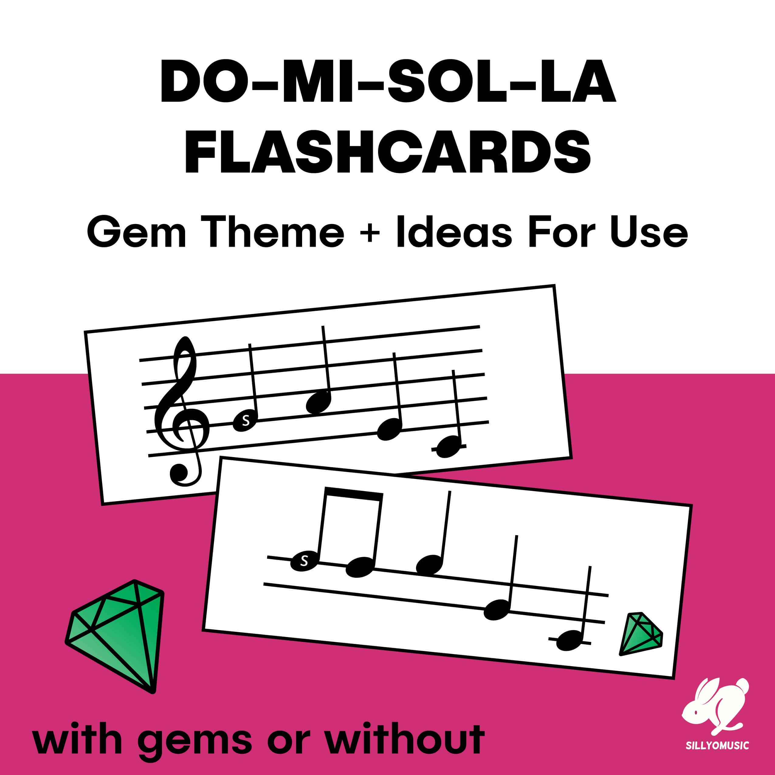 DO MI SOL LA Solfege Flashcards with Ideas for Games - Gem Themed or ...