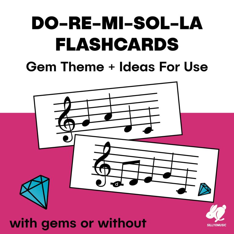 Sol Mi La Solfege Flashcards with Ideas for Games - Gem Themed or Plain ...
