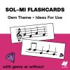 Free Sol Mi Solfege Flashcards with Ideas for Games - Gem Themed or ...