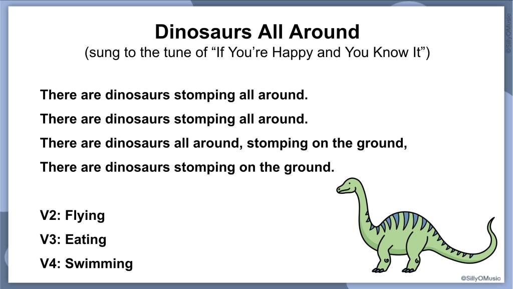 Kindergarten and PreK Music Lesson Plan - Dinosaur Theme - Google ...